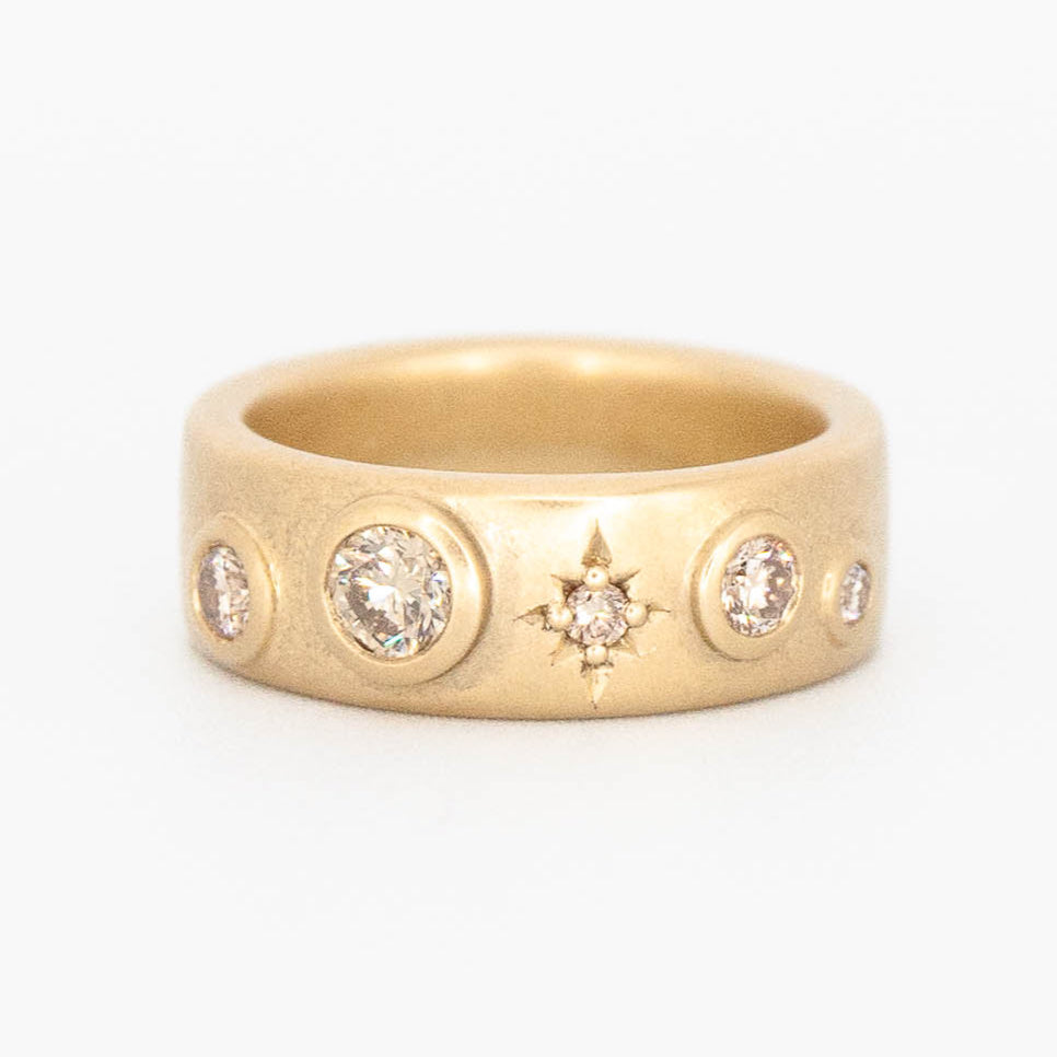 Polaris Ring - Champagne Diamond Engagement Ring – And Arlen