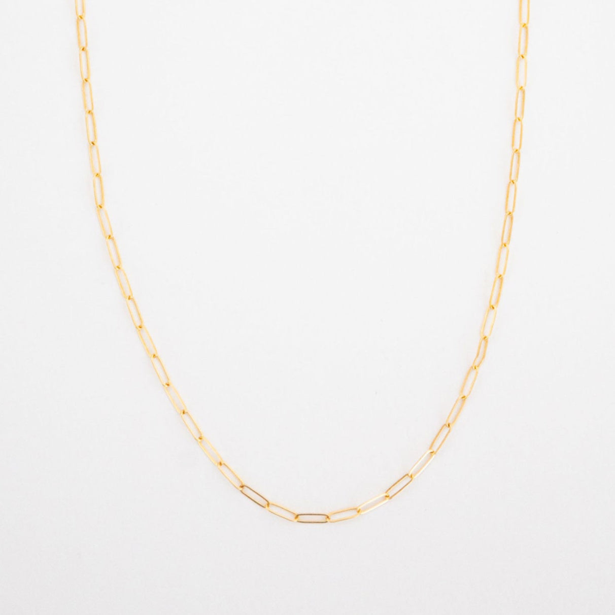 Drawn Chain Necklace - 14K Solid Gold | And Arlen