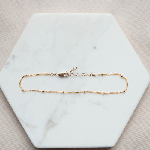 Dew Drops Chain Bracelet - Minimalist Gemstone Jewelry – And Arlen