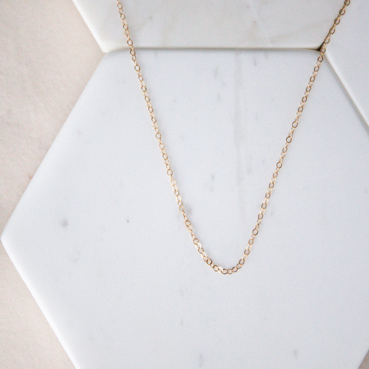 Simple Chain Necklace- Minimalist Gemstone Jewelry – And Arlen